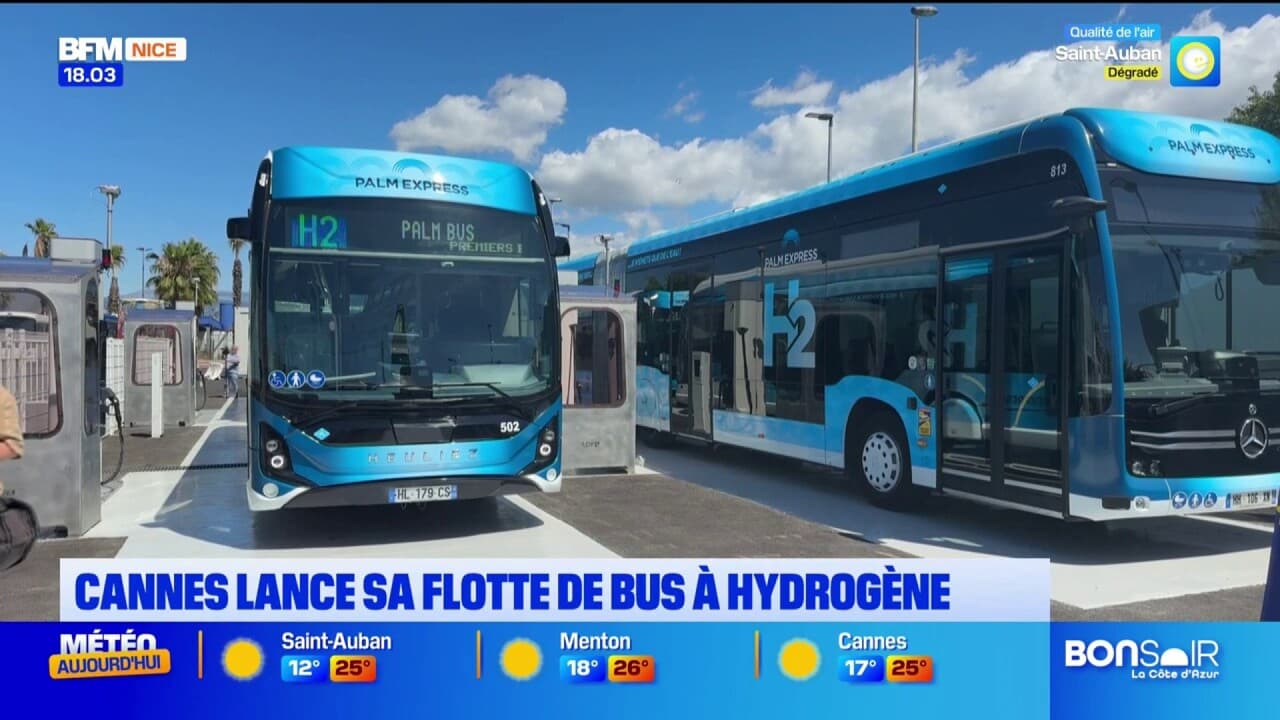 Cannes lance sa flotte de bus à hydrogène