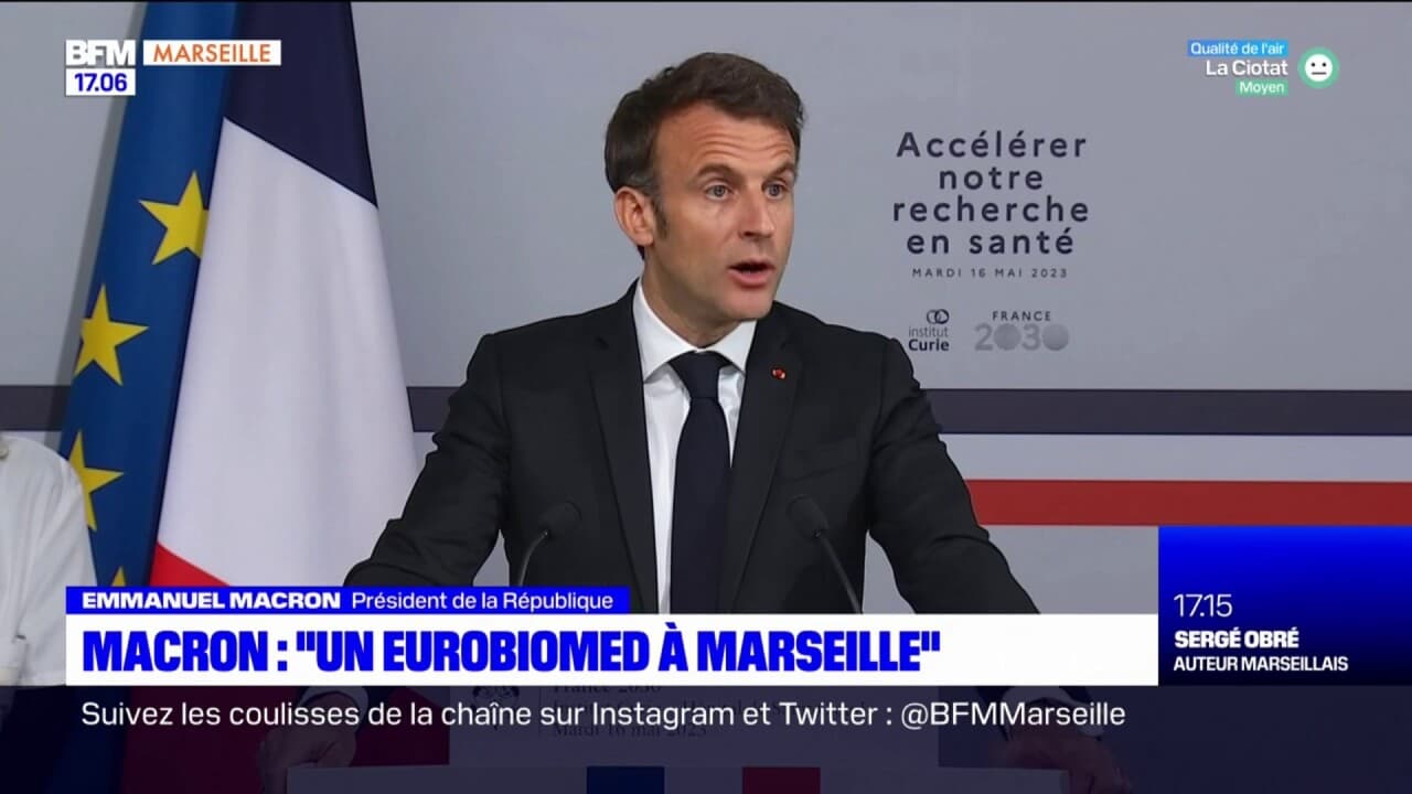 Marseille: Emmanuel Macron annonce la création d'un "biocluster" pour ...