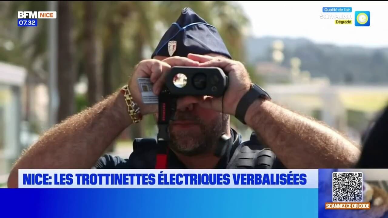 Nice: opération de police ciblant les pilotes de trottinettes sur la ...