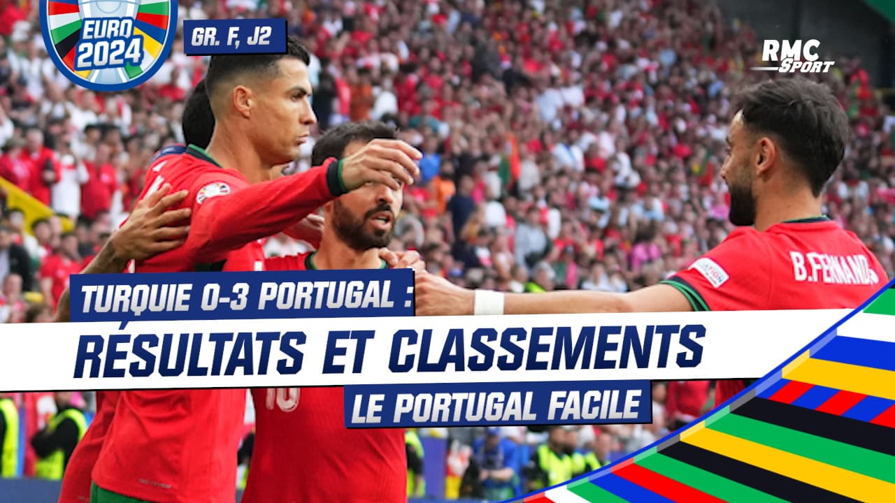 Euro 2024 / Turquie 0-3 Portugal : Résultats et classements