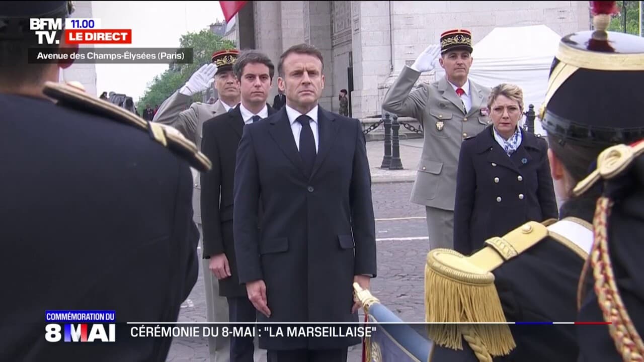 Commémorations du 8-Mai: les honneurs militaires au président de la République
