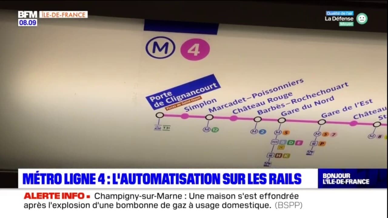 Île-de-France: l'automatisation sur les rails progresse sur le métro 4