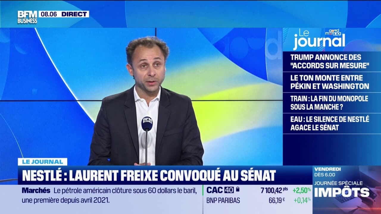 Scandale des eaux: Laurent Freixe, PDG de Nestlé, est convoqué au Sénat