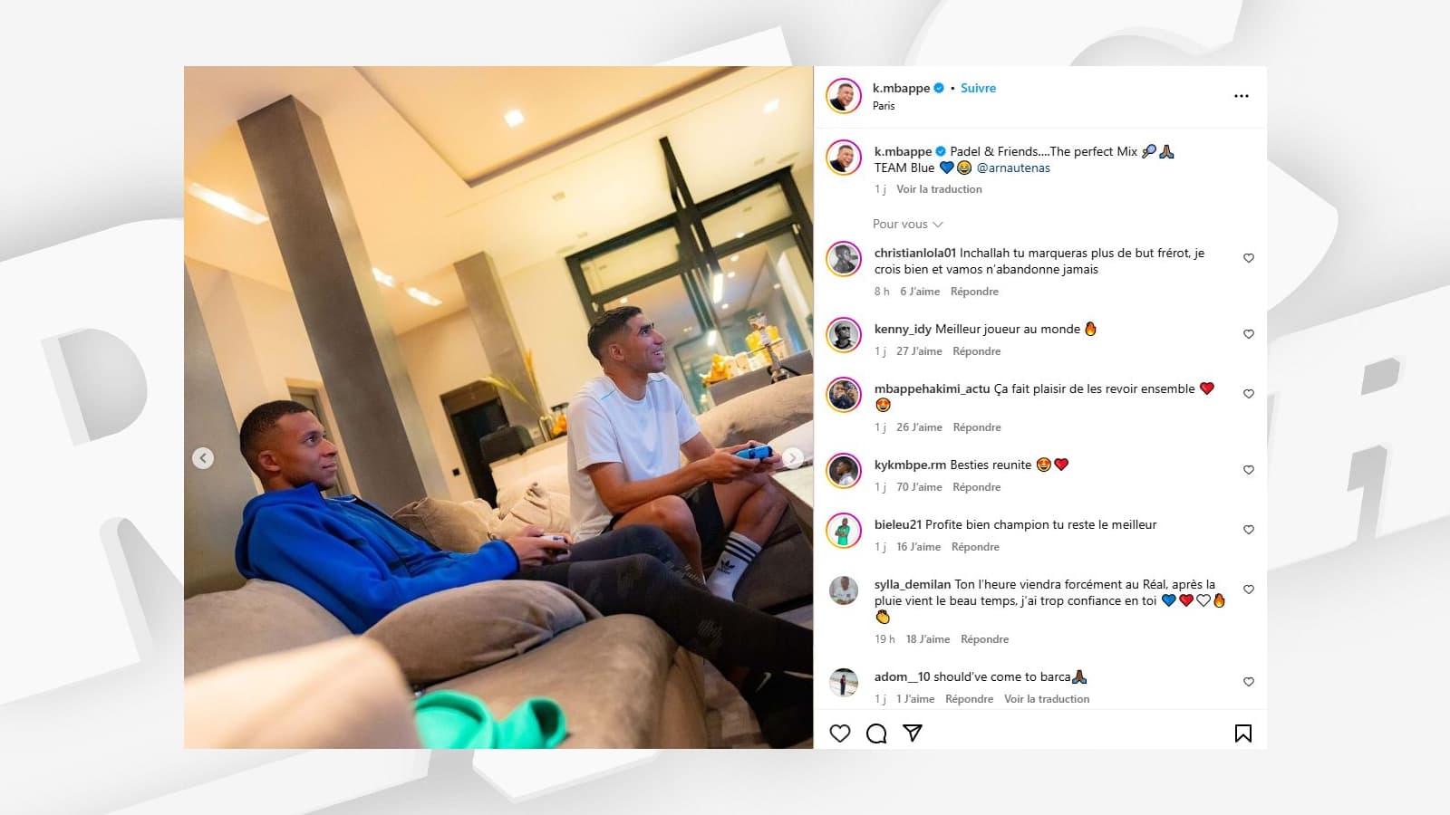 La photo de Mbappé avec une chicha "énerve" des supporteurs madrilènes ...