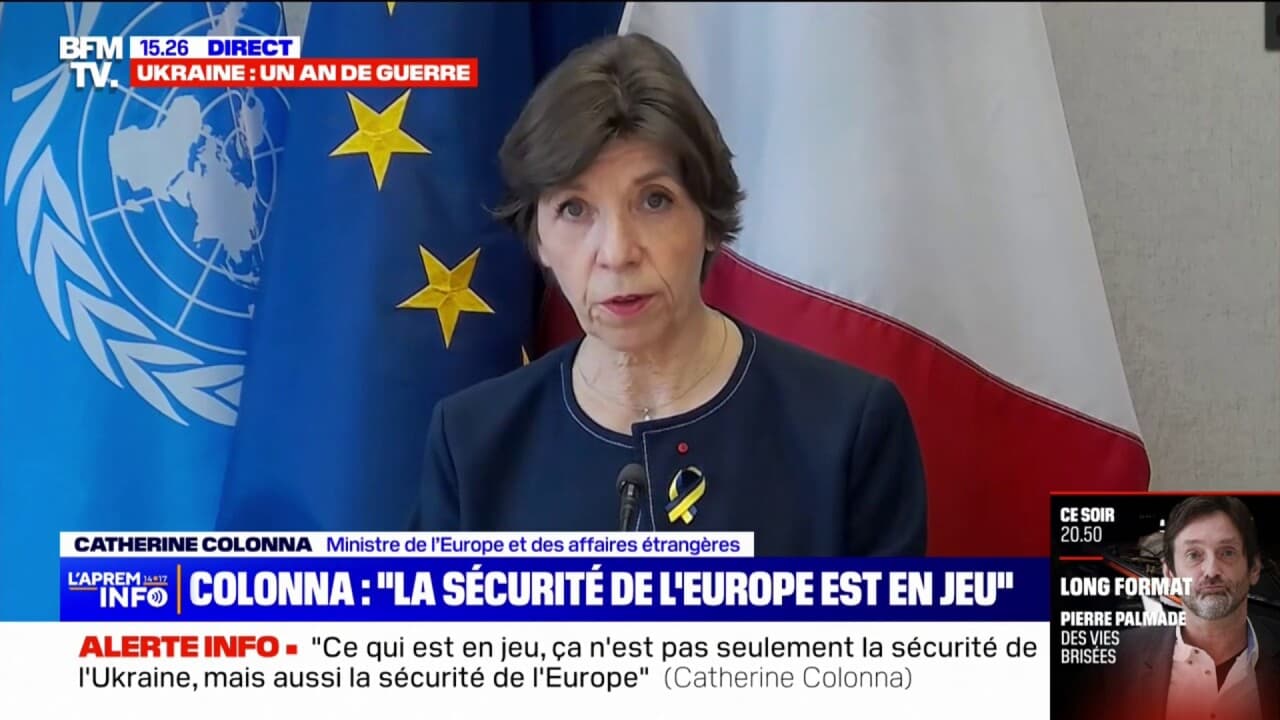 Catherine Colonna: "Nous mettons en garde" la Chine contre toute aide ...
