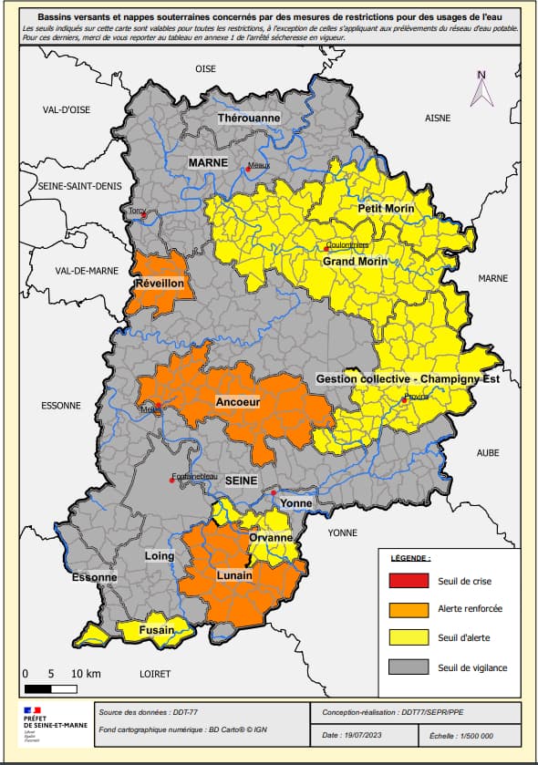 Seine-et-Marne: un nouveau bassin placé en alerte sécheresse, de ...