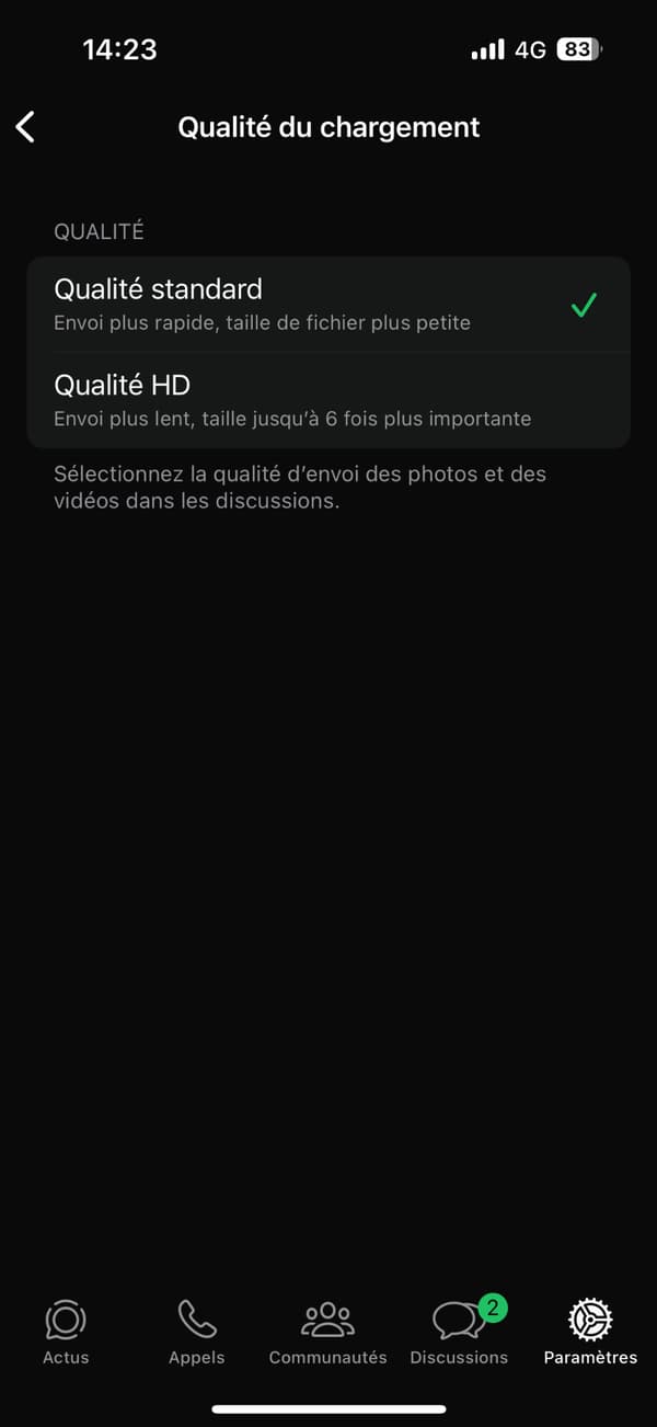 Comment envoyer des photos sur Whatsapp sans perte de qualité?