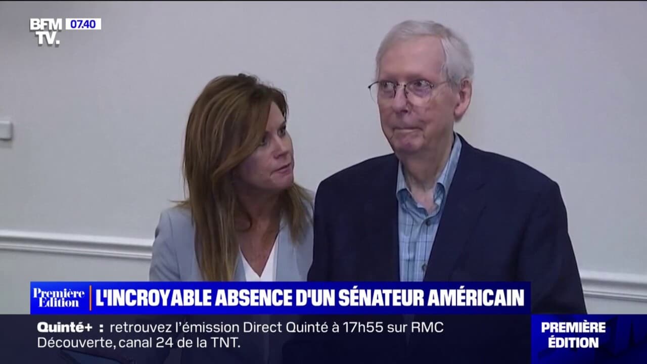 Le chef des sénateurs républicains aux États-Unis, Mitch McConnell, se fige à nouveau en pleine ...