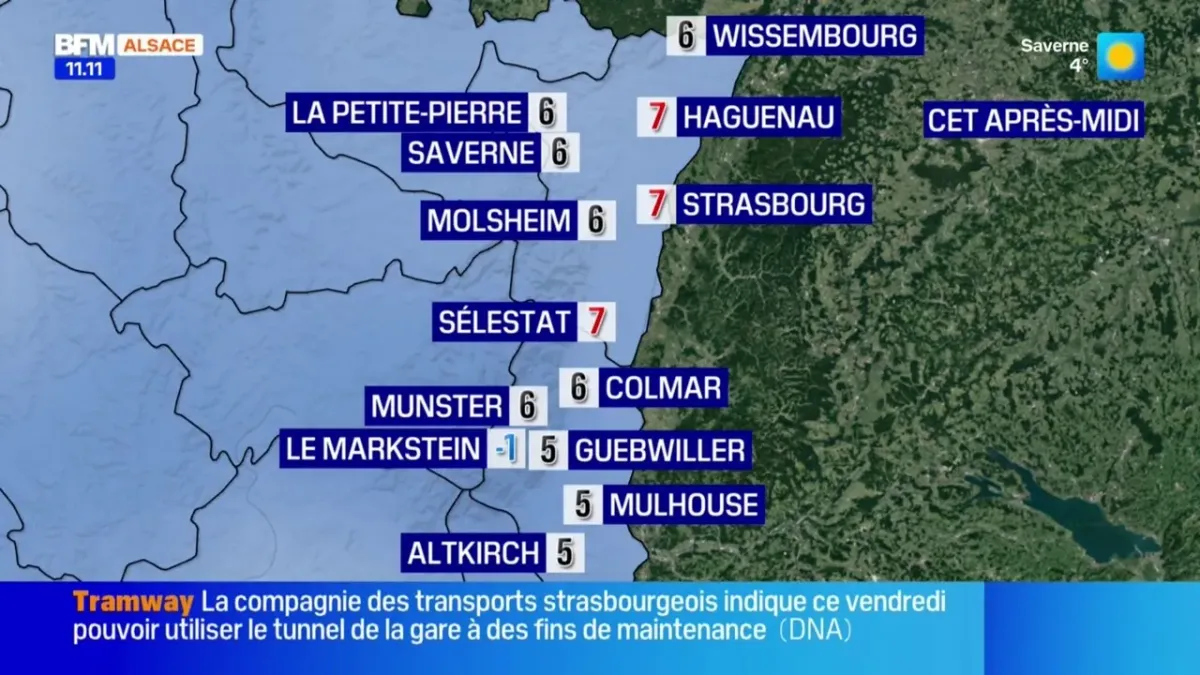 Météo Alsace: du soleil ce samedi, jusqu'à 7°C à Strasbourg
